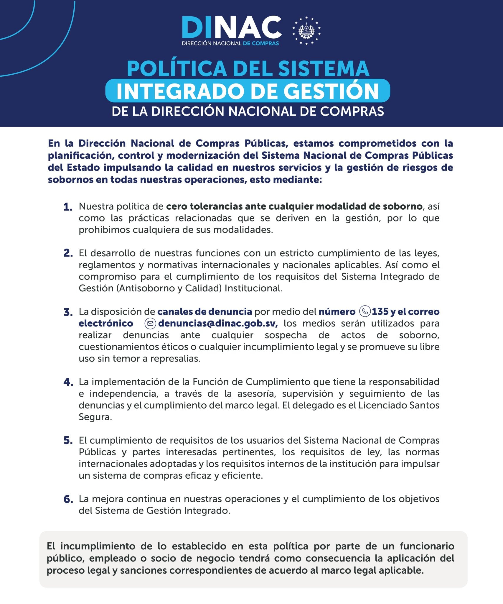 Dirección Nacional de Compras - DINAC